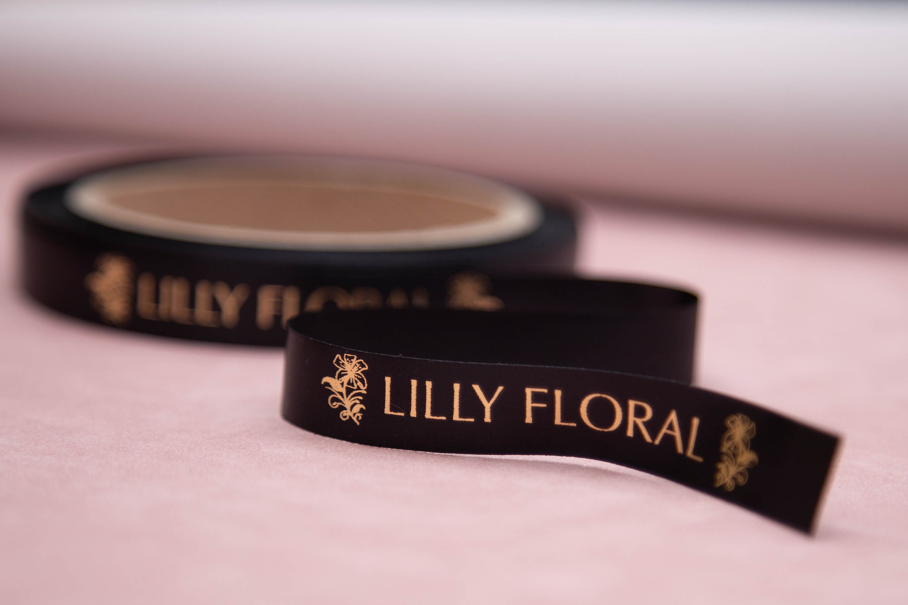 Custom Printed Satin Ribbon: 15mm Branded Ribbon, Logo or Text - Etsy