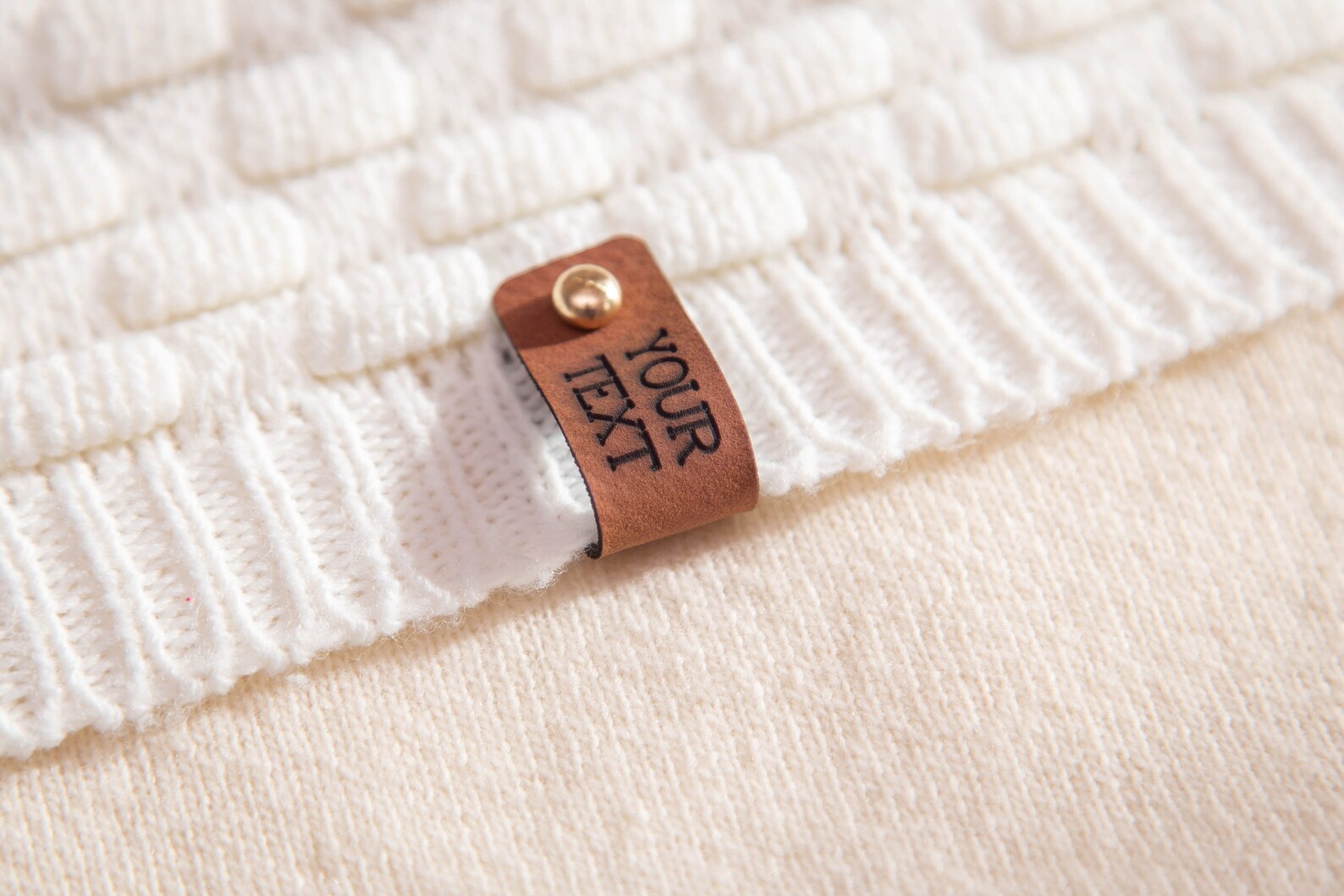 Custom Faux Leather Rivet Labels: Knitting Tags, Product Tags - Etsy