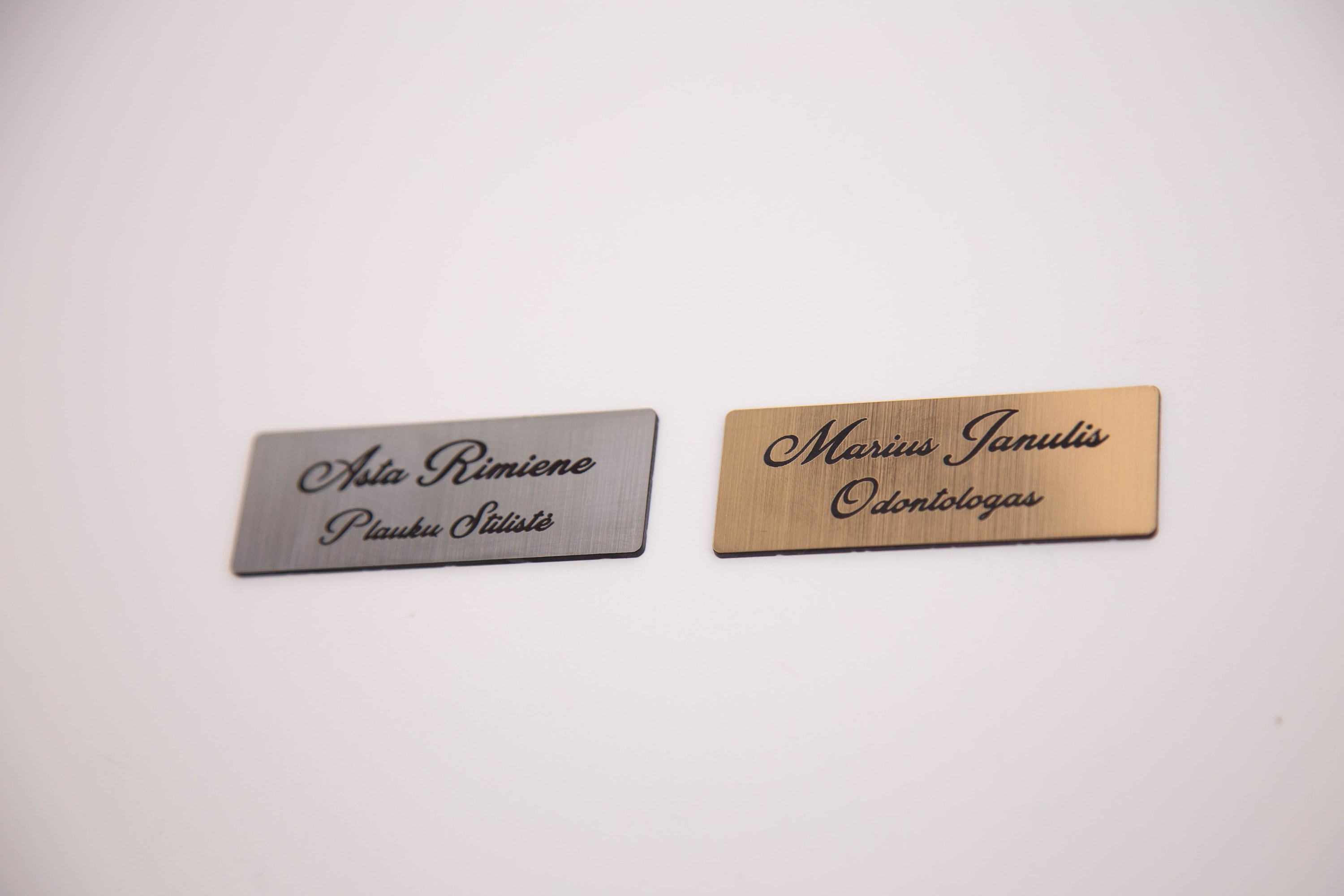 Golden Name Badge. Identification Badge Business Name Tag. - Etsy