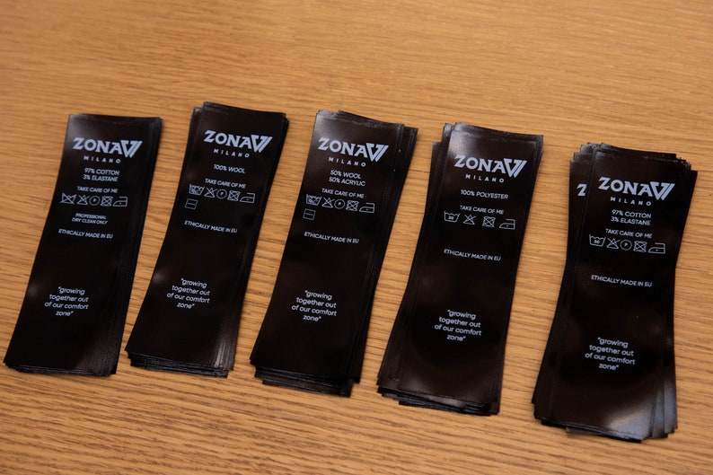 Qty 200 Custom Logo Labels Custom Fold Over Satin Label - Etsy