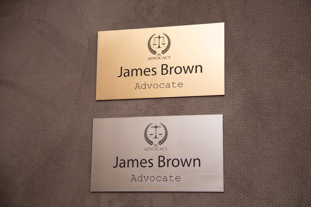 Laser Engraved Acrylic Office Door Sign | Custom Name Plate - Etsy