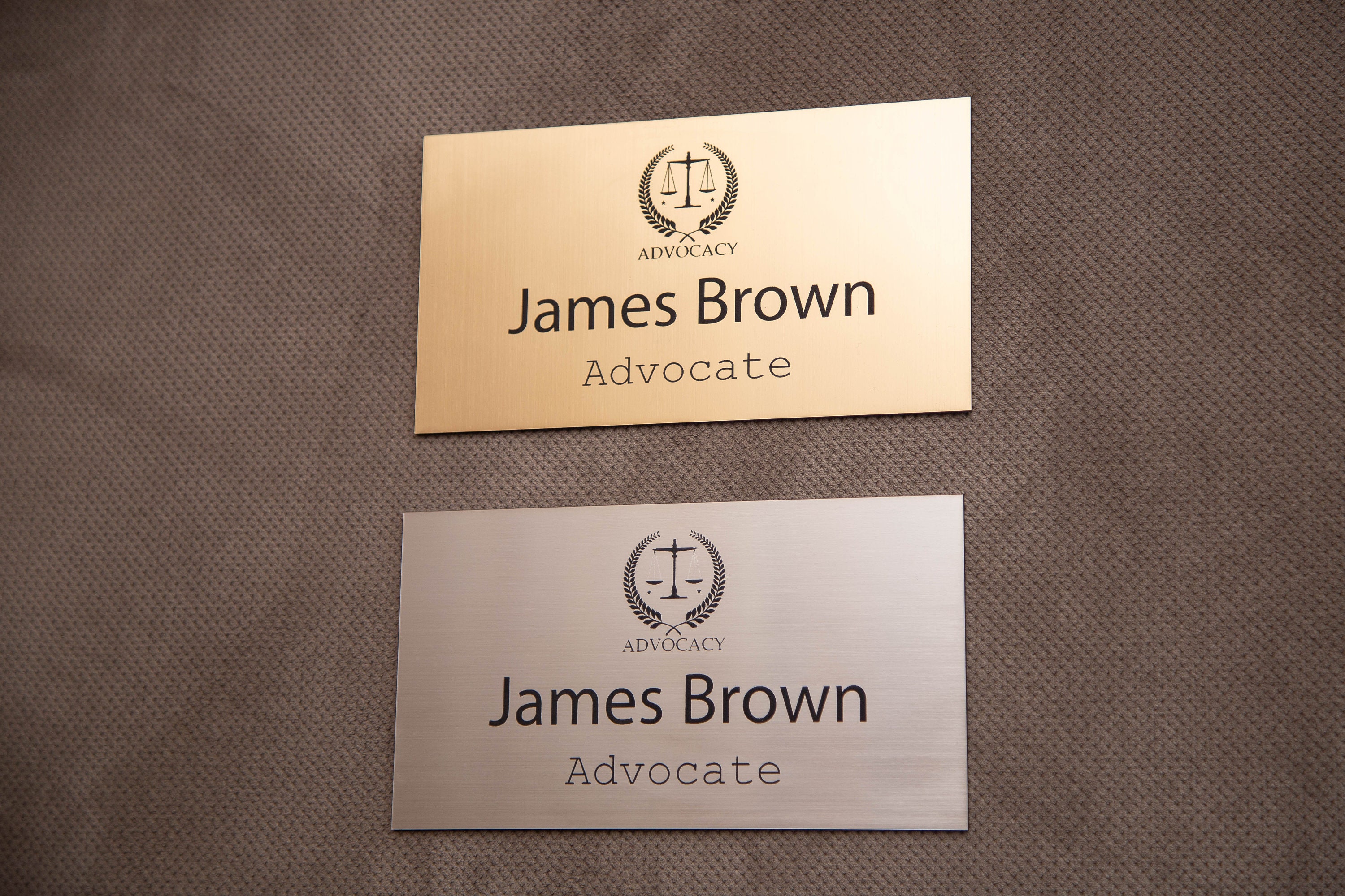 Laser Engraved Acrylic Office Door Sign | Custom Name Plate - Etsy