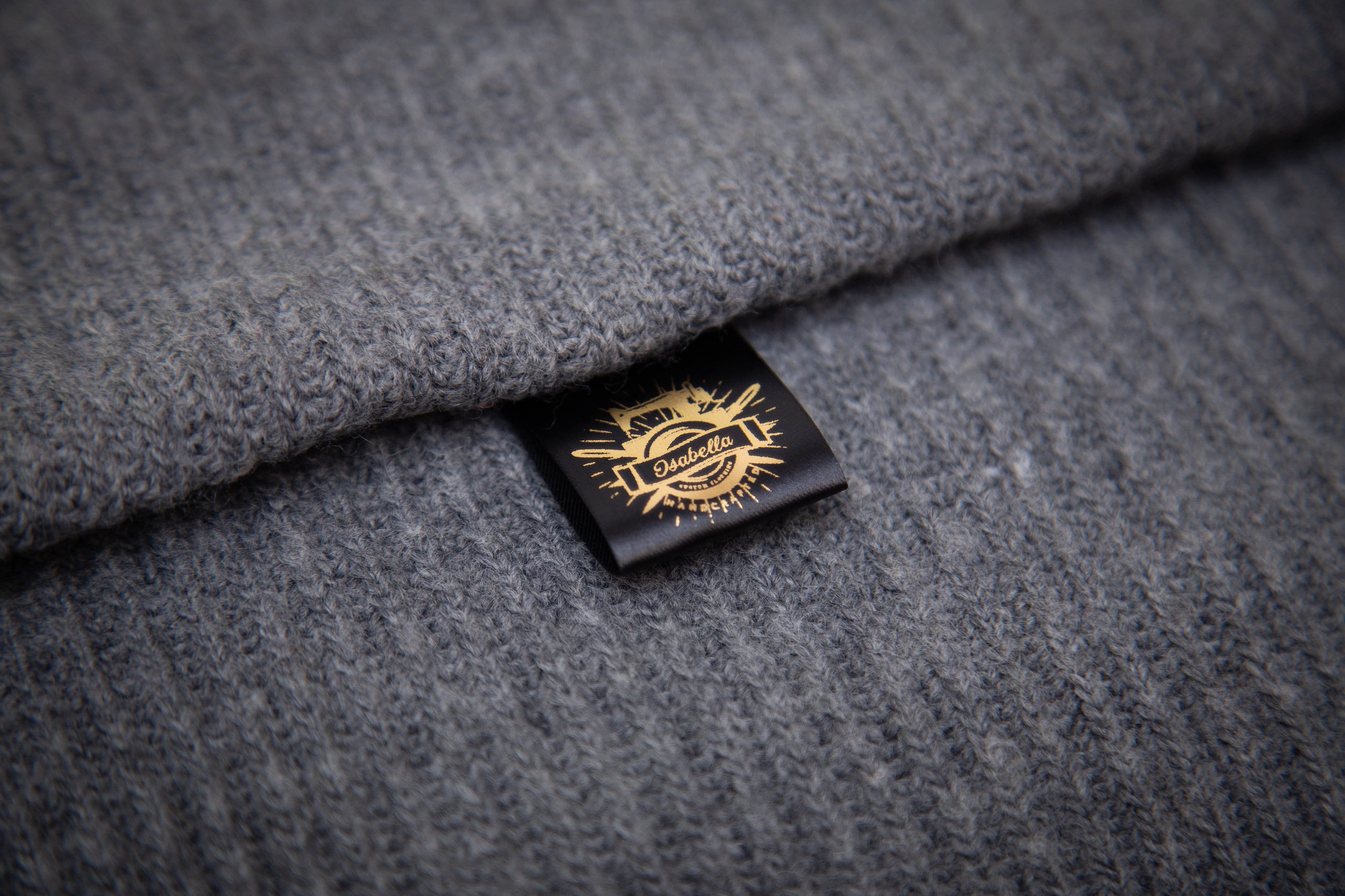 100 X Black Satin Custom Sewing Labels. Beautiful Knitting | Etsy