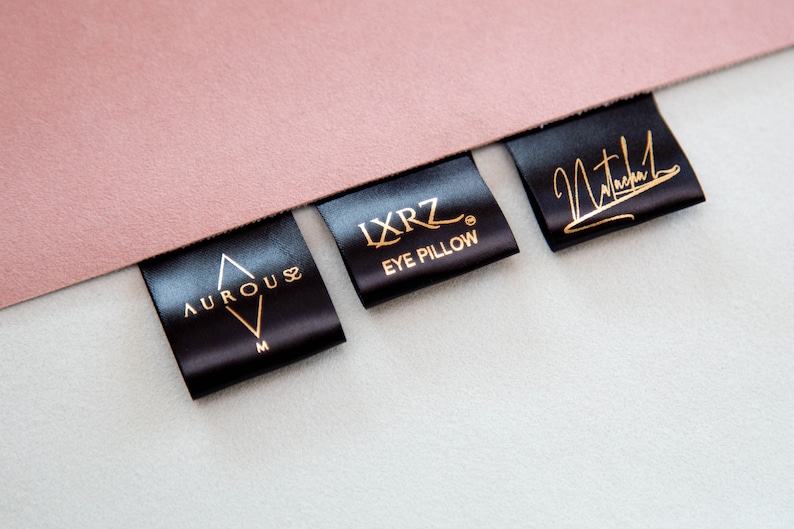 Qty 200 Custom Logo Labels Custom Fold Over Satin Label - Etsy