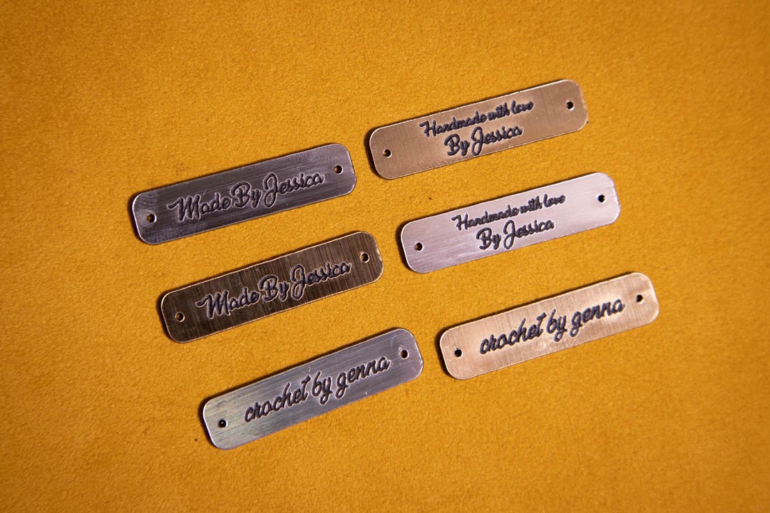 Product Tags With Silver and Gold Colour Coating, Knitting Labels ...