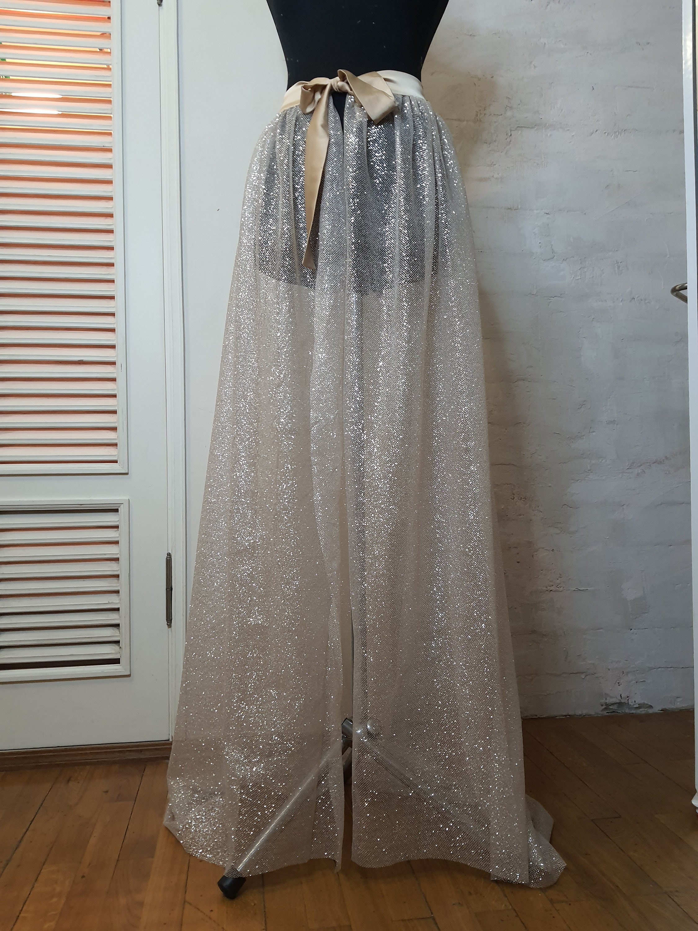 Overskirt Glitter Transparent Skirt Skirt for Wedding Dress - Etsy