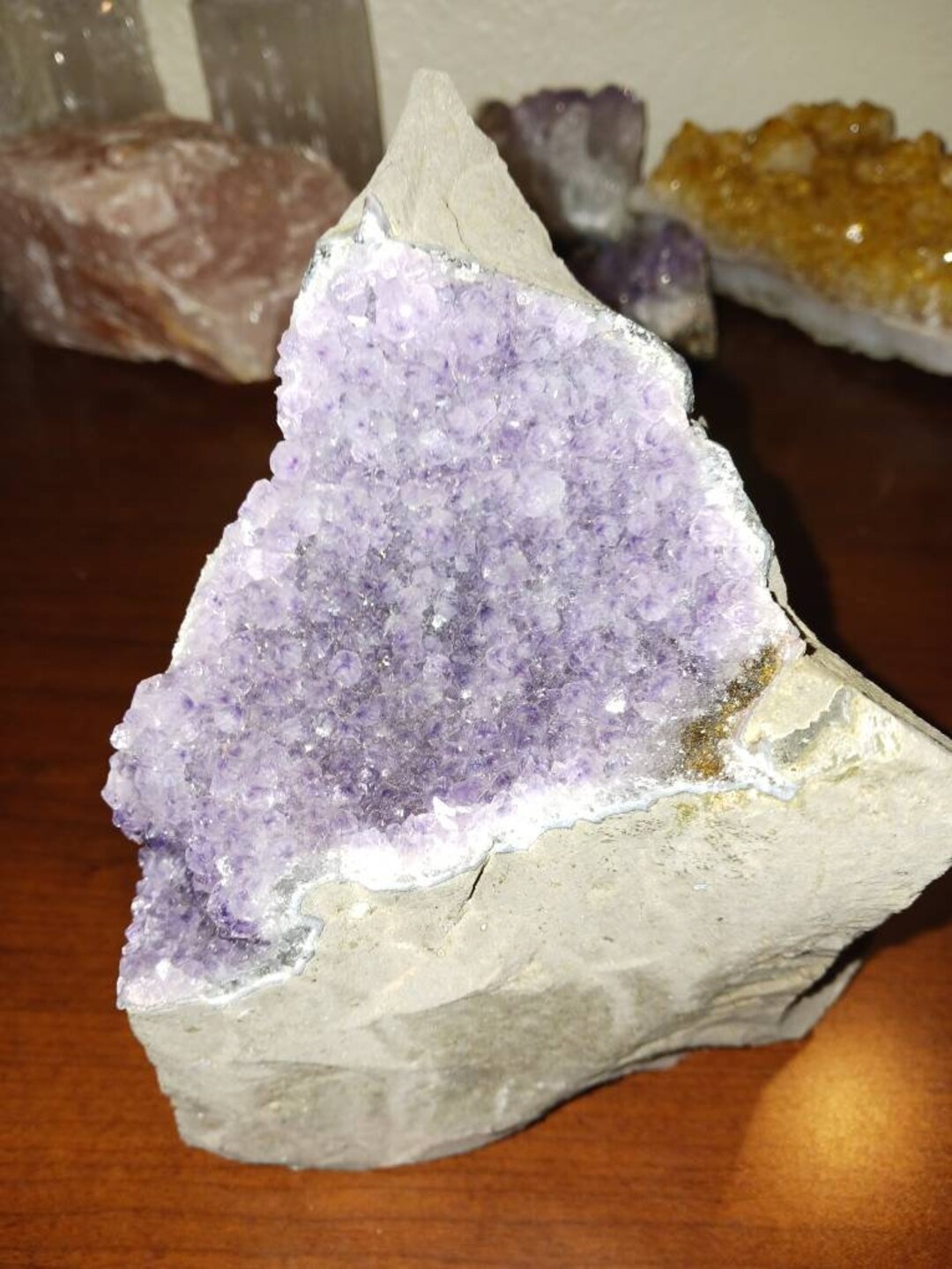 Amethyst Geode Inside Mountain Rock! Heavy & Large With High Vibe ...