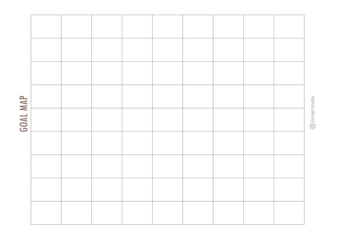 Ohtani Shohei Goal Map: Mandal Art Printable (4 PDF) - Etsy