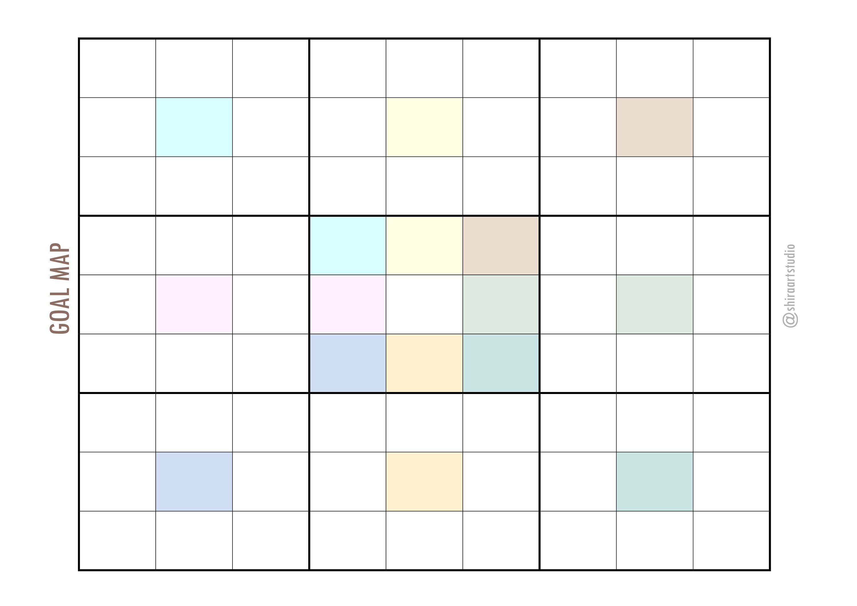 New! 2024 Goal Map L Goal Chart L Mind Map L Planning Table L Printable ...