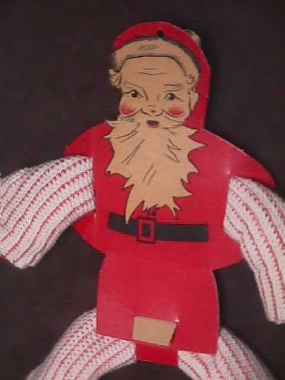 Vintage Cardboard SANTA Display With DISH CLOTHS in Glass Deep - Etsy