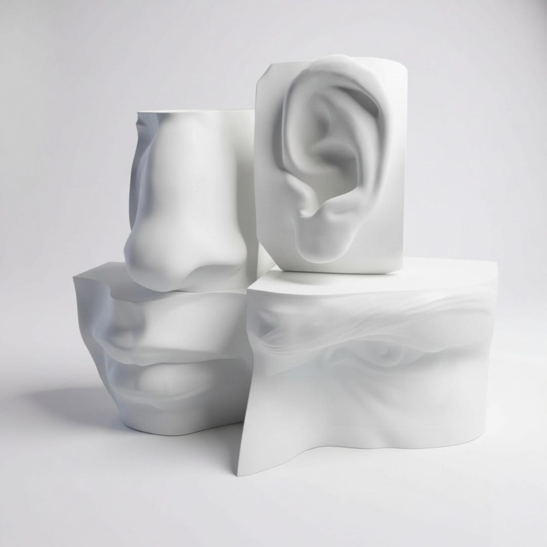 Human Head Anatomy Reference: 3D Printed Facial Features Model Set - Etsy
