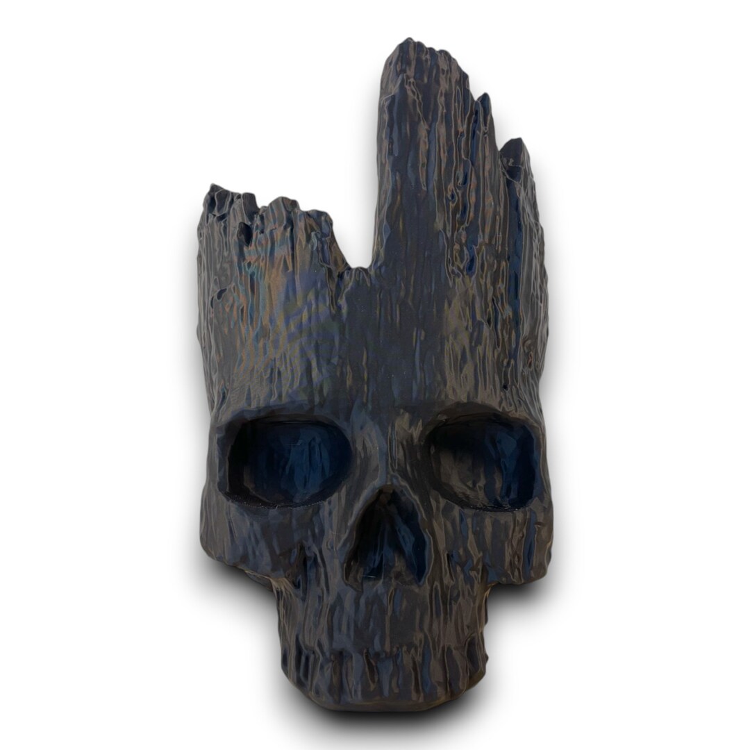 Wood Demon Skull: Halloween Decor,candy Bowl,vase,and Planter for Home ...
