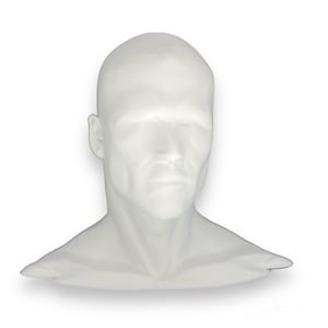 Low Poly Man Human Bust 7" 17.78cm for Drawing or Decoration, Shipped ...