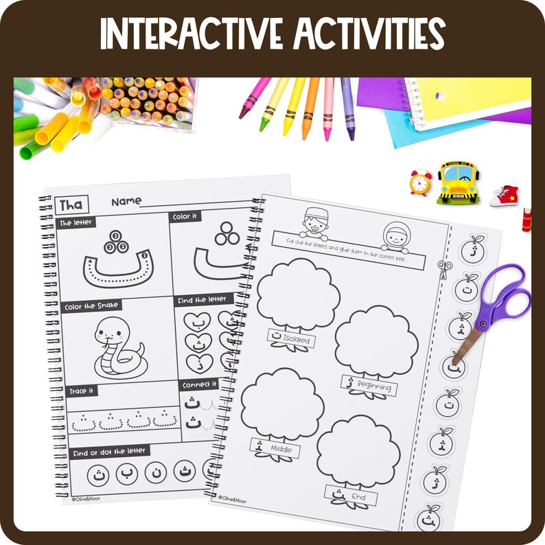 Arabic Letter THA Worksheets -tracing, Coloring & Cut and Paste ...