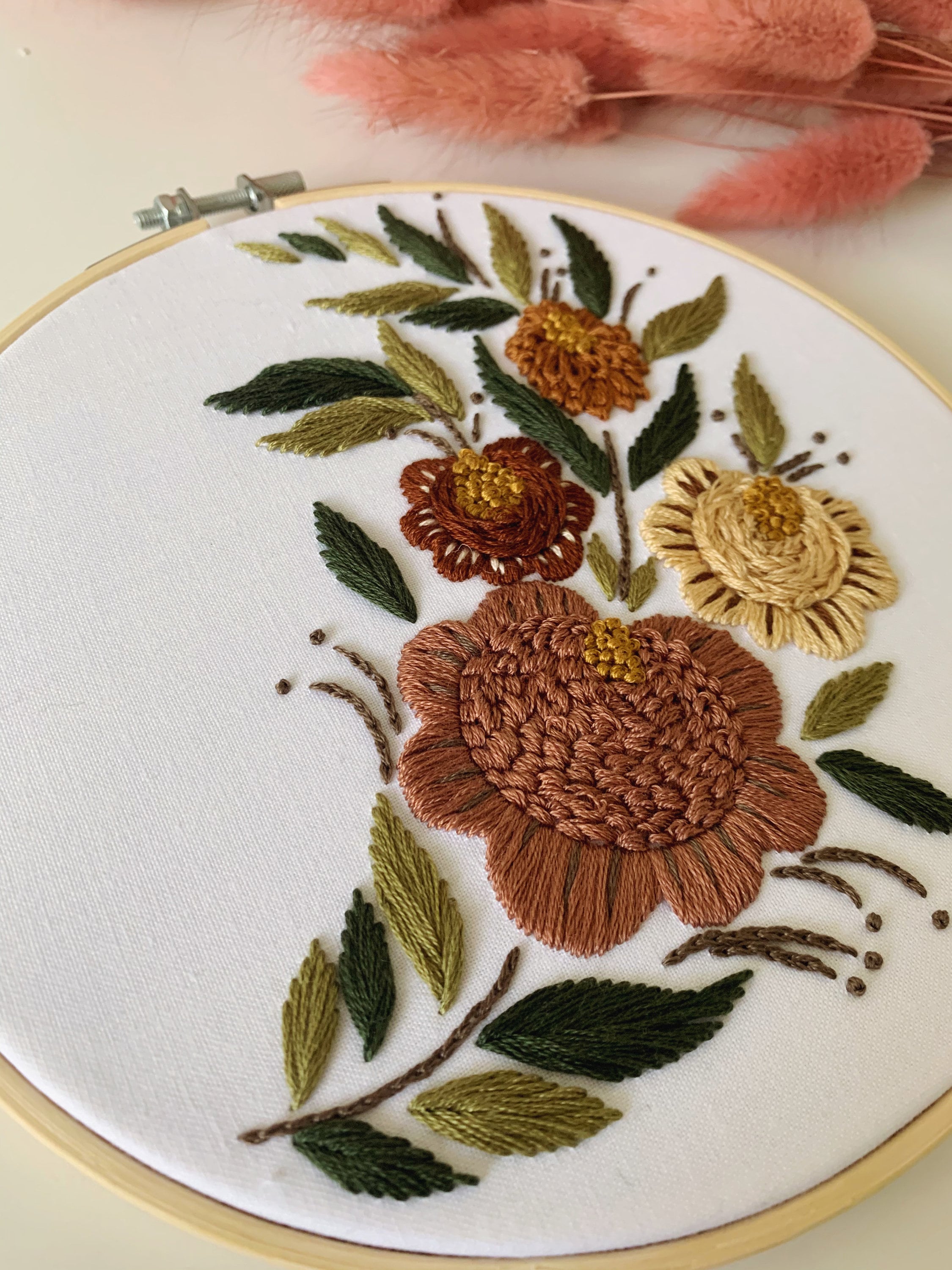 Folk Art Floral Embroidery Pattern Folk Flower Embroidery - Etsy