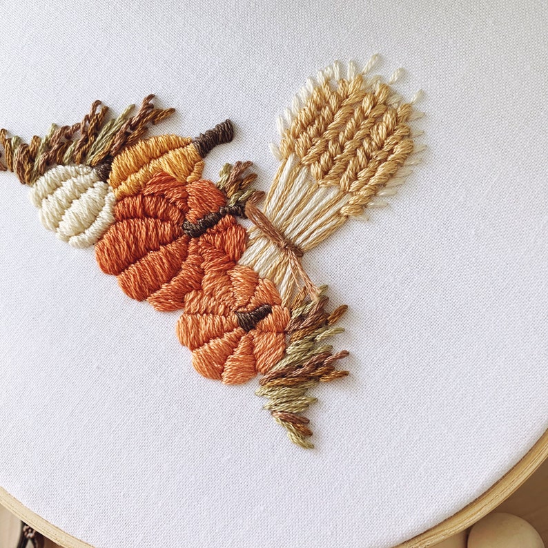 Harvest Embroidery Pattern Fall Hand Embroidery Fall - Etsy