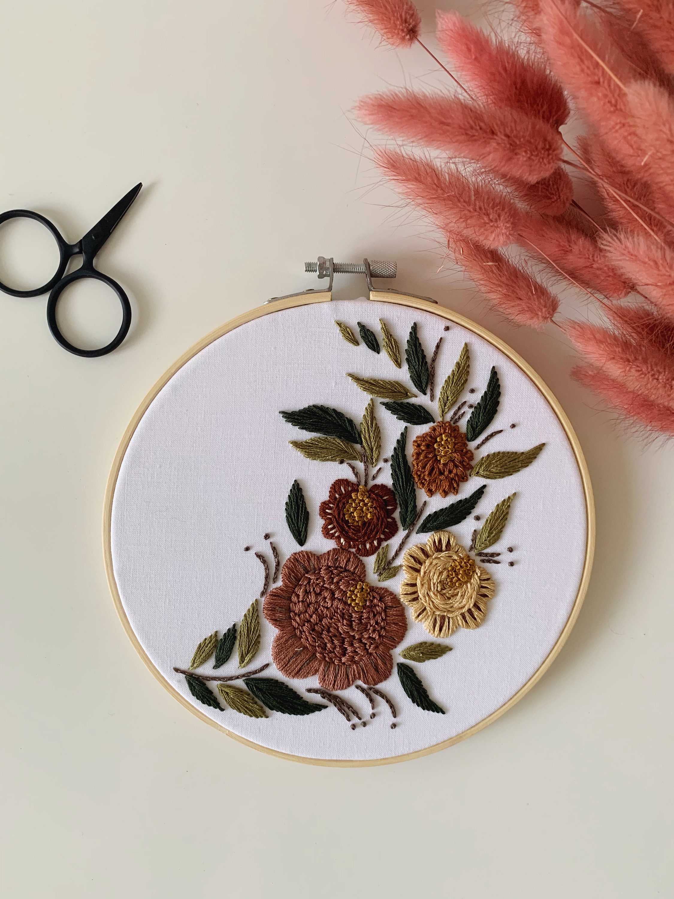 Folk Art Floral Embroidery Pattern Folk Flower Embroidery - Etsy