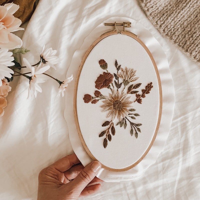 Floral Embroidery Pattern - Etsy