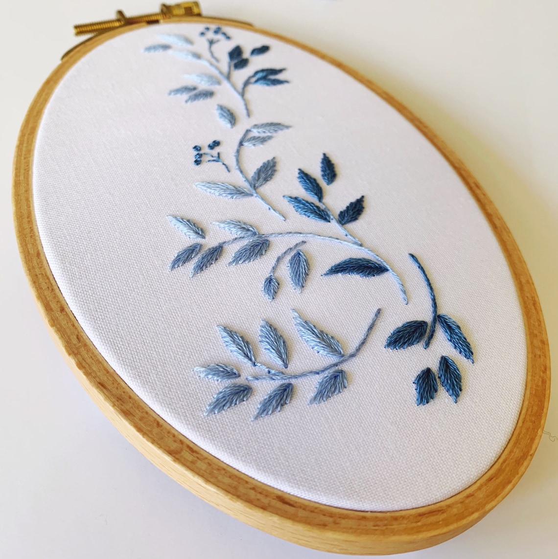 Indigo Field Embroidery Pattern | Blue Floral Embroidery Design | Delft ...