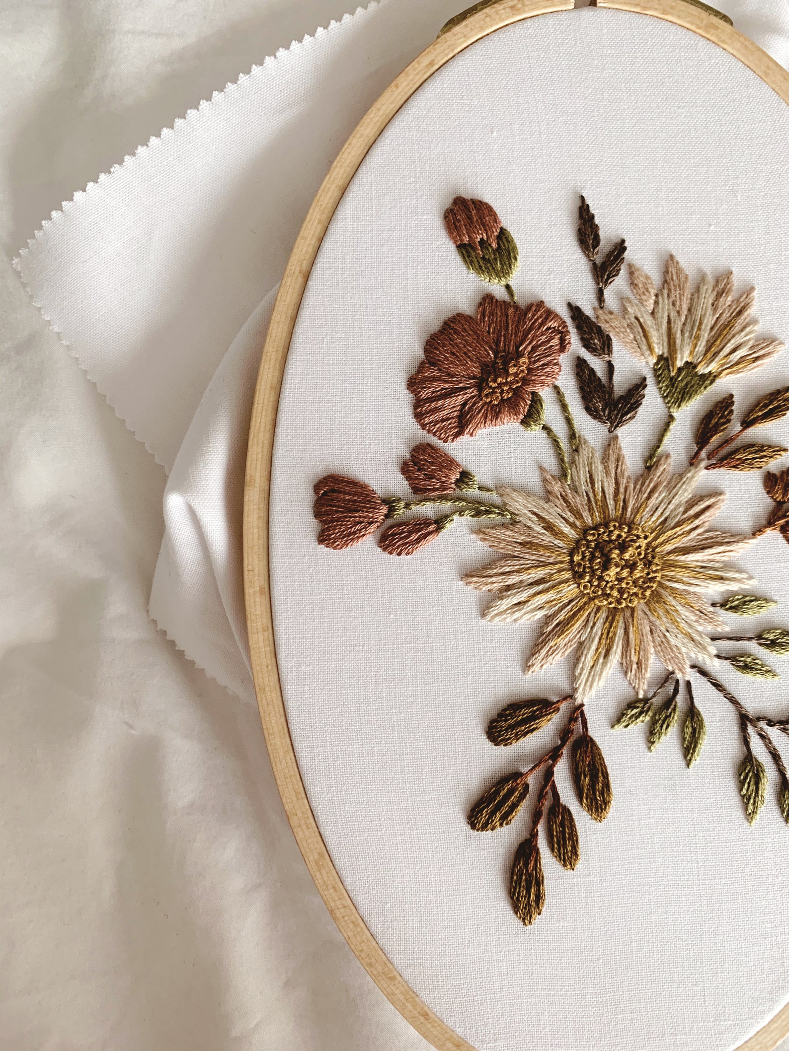 Floral Embroidery Pattern | Daisy Embroidery Designs | Floral Hand ...