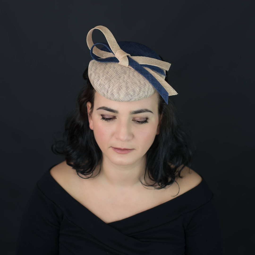 LORA Button Hat/ Fascinator/ Mini Hat / Beret - Etsy