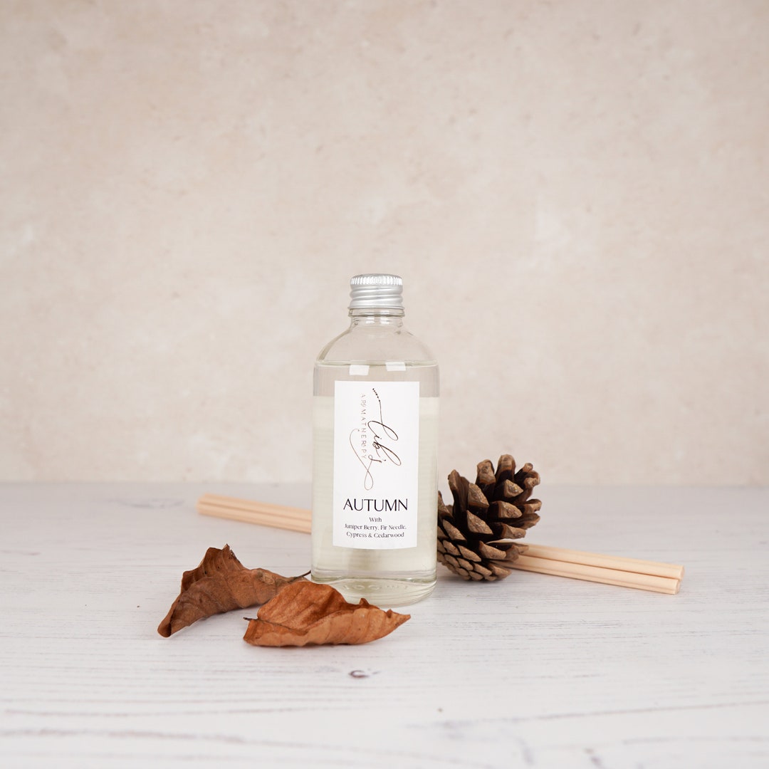 Autumn Essential Oil Reed Diffuser Refill With Juniper, Fir, Cypress ...