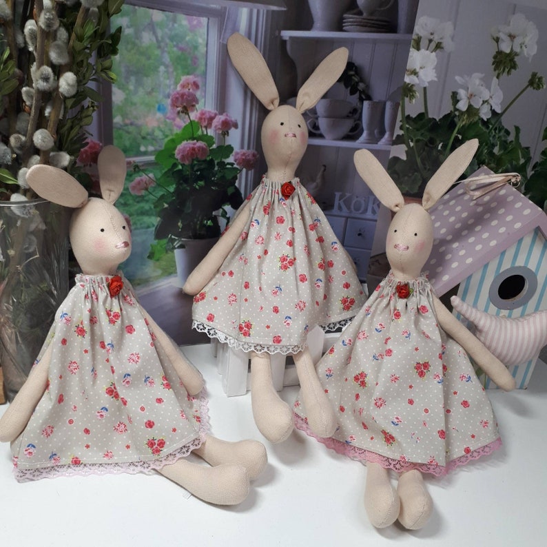 Bunny Family_tilda Rabbit Toy_hare Plushie_mum Dad Toys_simple Interior ...