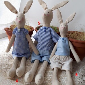 Bunny Family_tilda Rabbit Toy_hare Plushie_mum Dad Toys_simple Interior ...