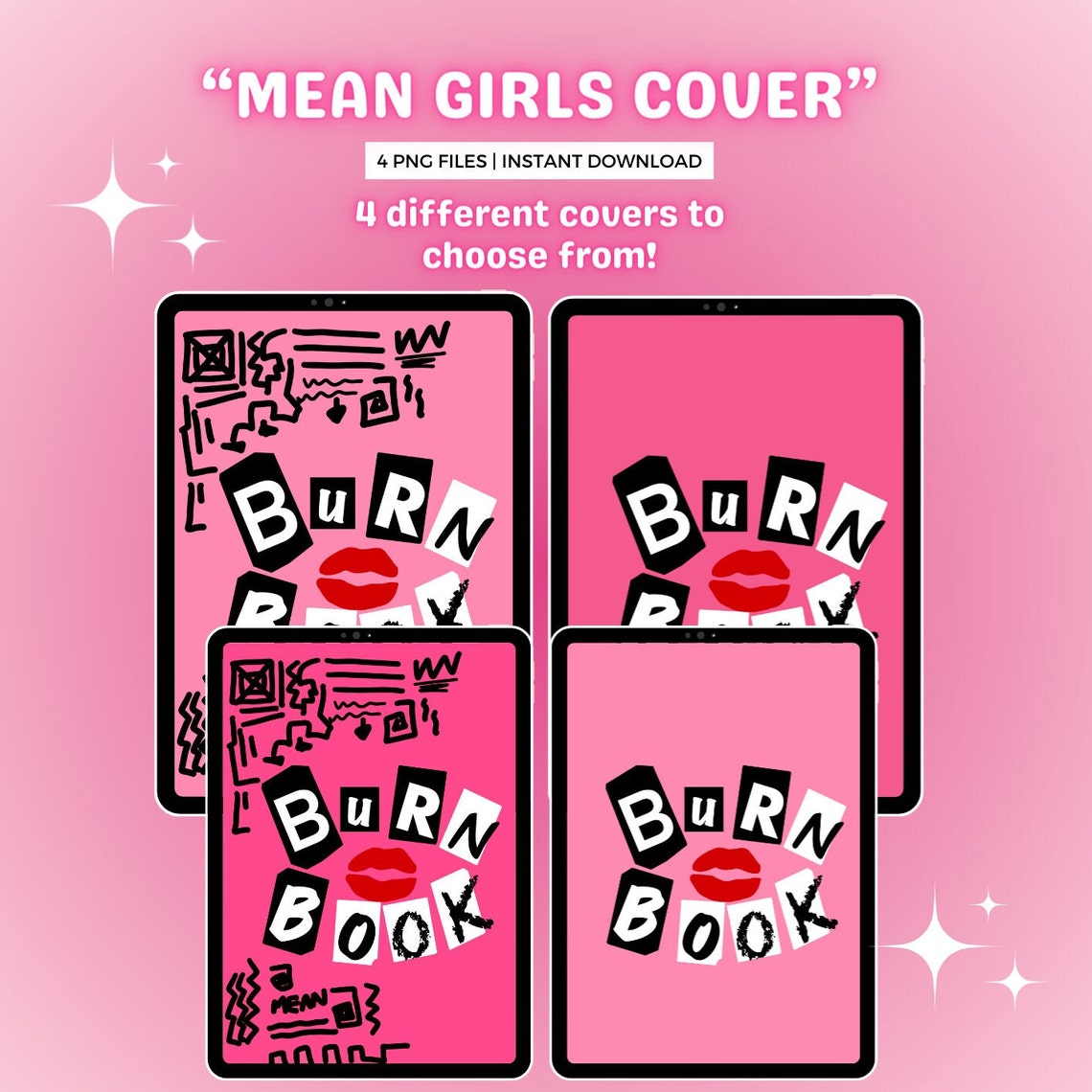 Burn Book Mean Girls Goodnotes Cover | Planner Cover | Digital Download ...