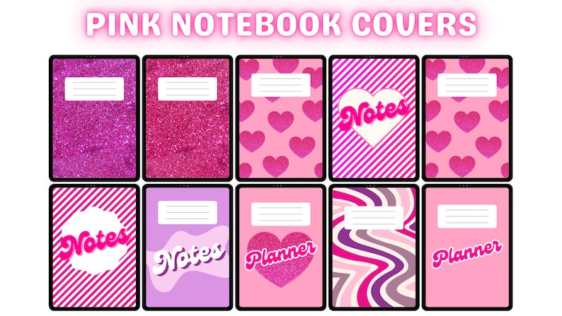Pink Good Notes Covers | Aesthetic Covers | Digital Planner Cover ...