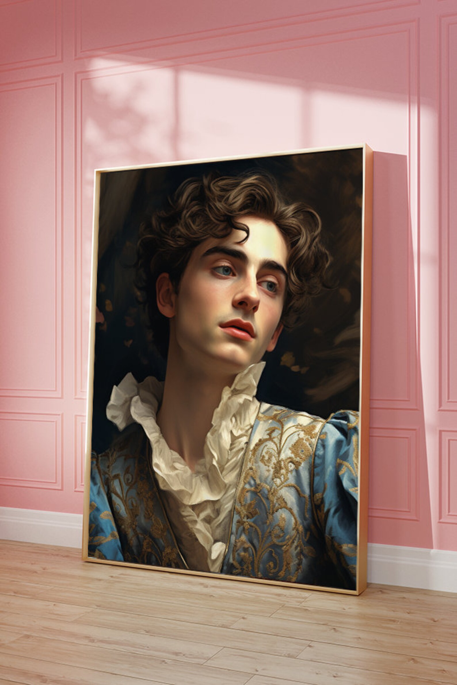 PRINTABLE Timothee Chalamet Inspired Renaissance Portrait Fan Art ...