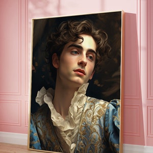 PRINTABLE Timothee Chalamet Inspired Renaissance Portrait Fan Art ...