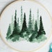 Watercolor Pine Trees P1220 Embroidery Cross Stitch Pattern Download ...