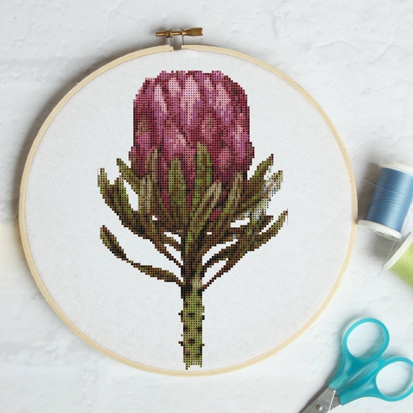 Protea Embroidery - Etsy