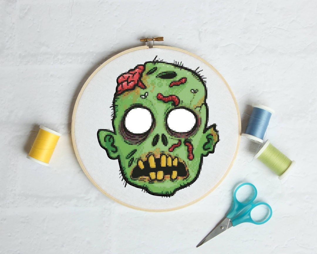 Zombie #P156 Embroidery Cross Stitch Pattern Download | Stitching ...