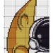 Astronaut on a Half Moon P1319 Embroidery Cross Stitch Pattern Download ...