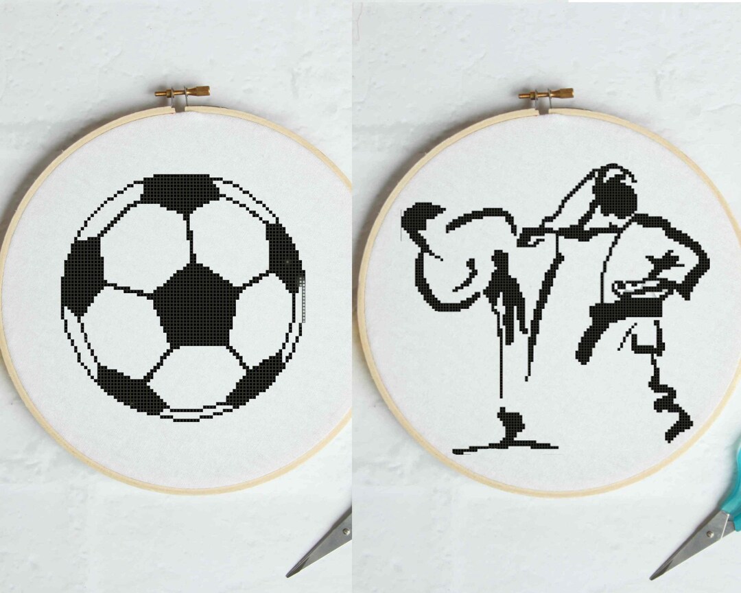 Shotokan Karate Soccer Ball#p357 Embroidery Cross Stitch Pattern ...