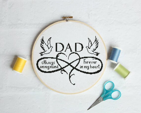 Dad Memorial P1049 Embroidery Cross Stitch Pattern Download - Etsy