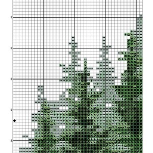 Pine Trees #P1235 Embroidery Cross Stitch Pattern Download | Stitching ...