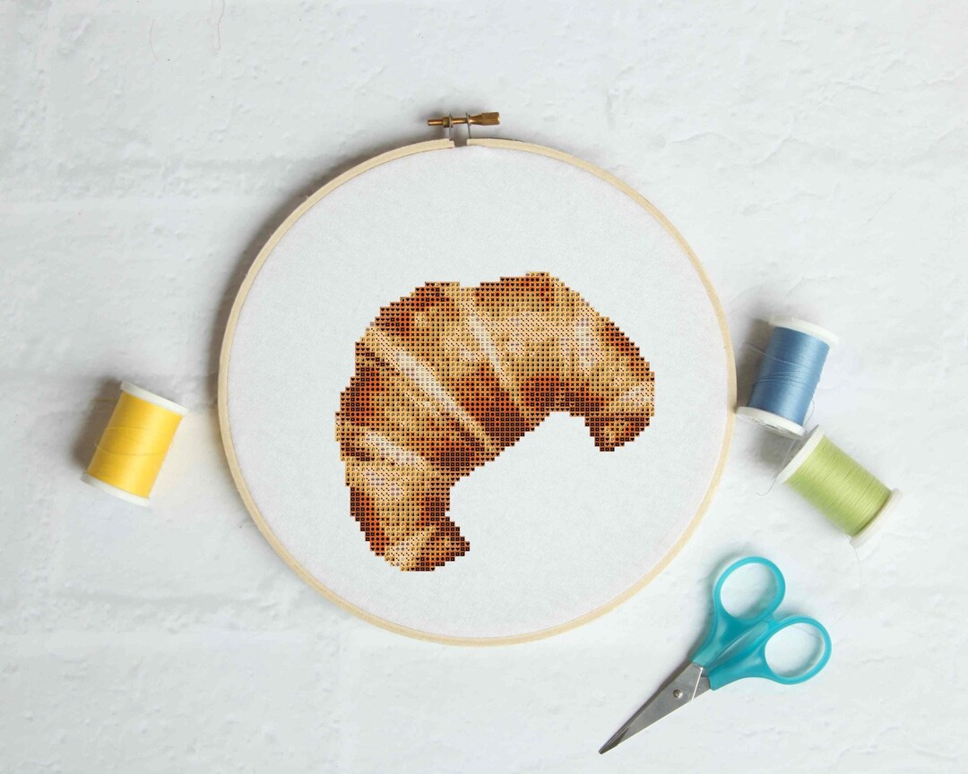 Croissant Embroidery Cross Stitch Pattern Download | Stitching | Cross ...