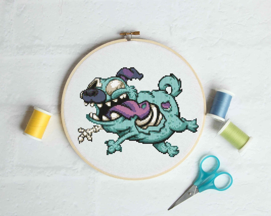 Zombie Dog #P1311 Embroidery Cross Stitch Pattern Download | Stitching ...