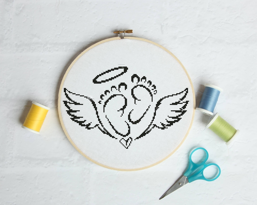 Angel Baby P1121 Embroidery Cross Stitch Pattern Download Stitching ...