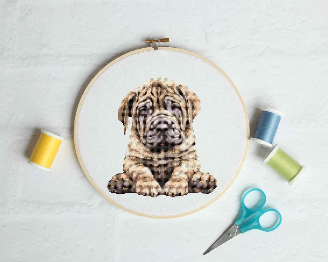 English Mastiff Embroidery Cross Stitch Pattern Download | Stitching ...