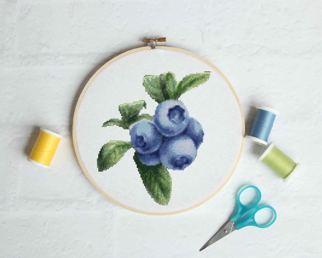 Blueberry Embroidery Cross Stitch Pattern Download | Stitching | Cross ...