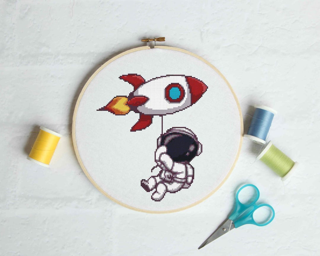 Rocket Embroidery Cross Stitch Pattern Download | Stitching | Cross ...