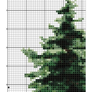 Pine Tree #P1259 Embroidery Cross Stitch Pattern Download | Stitching ...