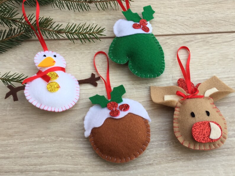 Felt Christmas Tree Ornaments - Etsy