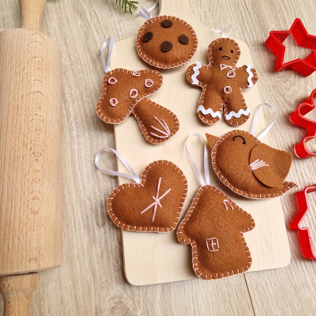 Felt Christmas Ornament Set of 6 - Etsy
