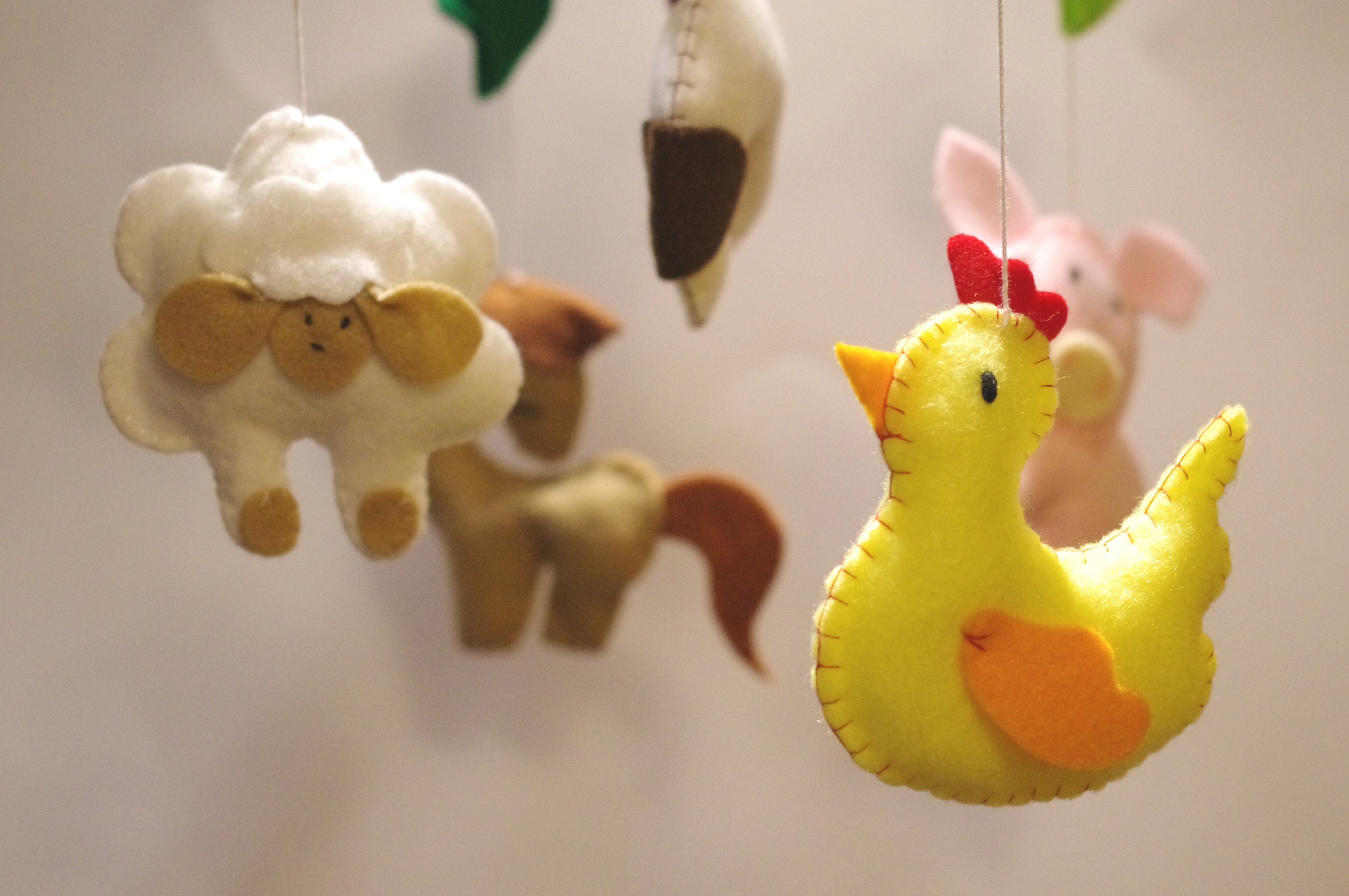 Handmade Farm Animal Baby Crib Mobile for Nursery - Etsy