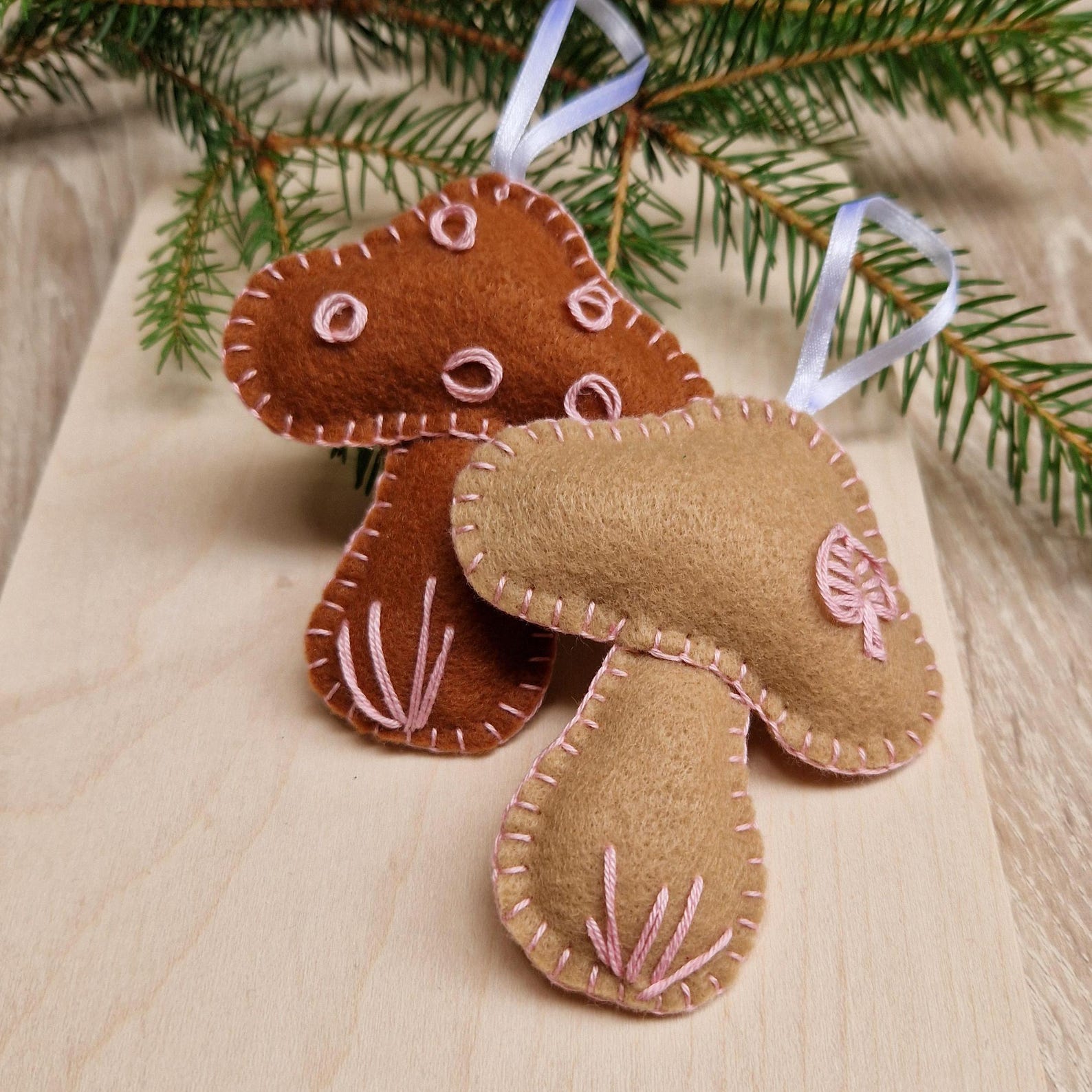 Gingerbread Cookie Ornaments, Felt Mushroom - Etsy